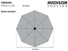 Madison Slunečník Paros II Luxe 300 cm šalvějově zelený - Default Title