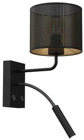 Luminex | Nástěnná lampa LOFT SHADE 1xE27/60W+1xG9/8W/230V černá/zlatá | LU5246
