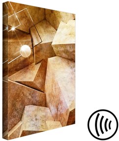 Obraz Skalní bloky (1-dílný) - geometrická abstrakce s kameny
