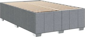 Rám postele bez matrací světle šedá 120x190 cm textil 3284818