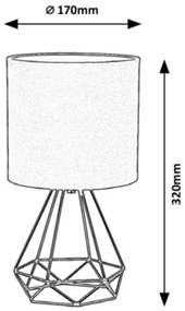 Rabalux - Stolní lampa 1xE14/40W/230V černá