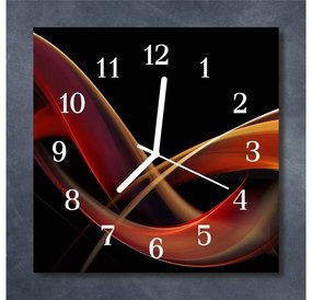 Nástěnné hodiny obrazové na skle - Abstrakt