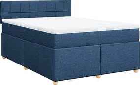 Box spring postel s matrací modrá 140x200 cm textil 3286709