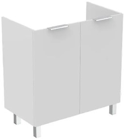 Ideal Standard Eurovit - Umyvadlová skříňka, 84x80x44 cm, 2 dvířka, panty L/P, lesklá bílá R0262WG