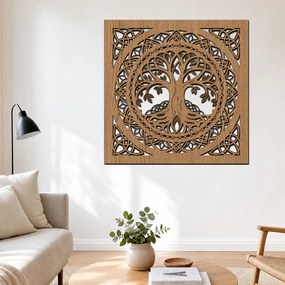 dřevo života 3vrstvý dřevěný Strom života PROPOJENÍ Zvolte rozměr šxv (cm): 40x40, Zvolte barvu dekoru: Horský dub-Ořech-Wenge
