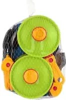 TEDDIES Sada nádobí s prkénkem / Dětská kuchyňka / plast / v síťce / o