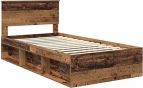 Rám postele Staré dřevo 100 x 200 cm Masivní borové dřevo 3410643