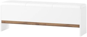 Čalouněná lavice Livorno 65 165 cm bílá/dub Wotan