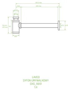 Laveo Laveo, umyvadlový lahvový sifon, chromová, LAV-CKS_061D