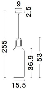 Nova Luce Závěsné svítidlo IRVINE čiré sklo černý kabel mosazný zlatý kov E27 1x12W