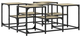 Konferenční stolek dub sonoma 91 x 91 x 40 cm kompozitní dřevo - Default Title