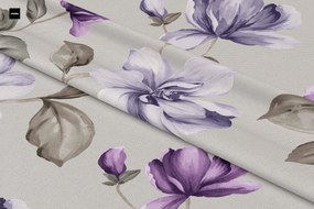 Závěs dekorační nebo látka, OXY Pivonky fialové, 150 cm 150 cm