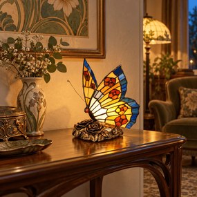 Tiffany lampa motýl Elstead QZ-OBUTTERFLY-TL