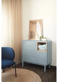 Modro-šedá nízká komoda 90x90 cm Corvo – Teulat