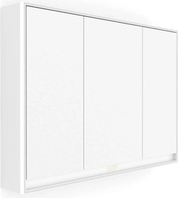 Nimco GA 1 - Zrcadlová skříňka s LED osvětlením, 70x100x15 cm, 3 dvířka, matná bílá GAB 10004VX-05