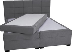 Boxspringová pocketová postel, 160x200, šedá, APRIL