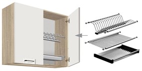 FAVORIT w | horní skříňka FW-53G s odkapávačem | 80 cm | bílá lesk | VÝBĚR KORPUSU