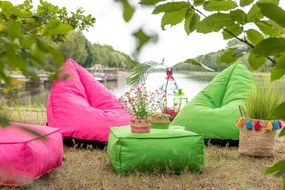2ks Cementový květináč Pompom modrá,zelená S- 15*15*10 cm
