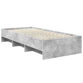 Rám postele s čelo Betonově šedá 120 x 123 cm Kompozitní dřevo 3408882