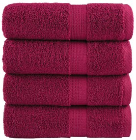 Prémiové mycí utěrky SOLUND 4 ks bordó 30x30 cm 600 g/m² 137204