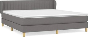 Box spring postel s matrací tmavě šedá 160x200 cm textil 3126974