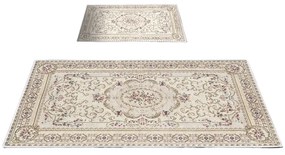 Hnědo-béžové koupelnové předložky v sadě 2 ks 60x100 cm – Foutastic