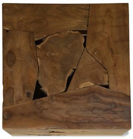 vidaXL Konferenční stolek, pravý teak, 50x50x35 cm, hnědý