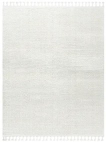 koberec SEVILLA PC00B pruhy bílá střapce, Berber, Maroko, Shaggy velikost 160x220 cm | krásné koberce cz