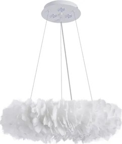 Brilagi - LED Lustr na lanku FEATHER 3xE27/40W/230V + 3xLED/3W pr. 50 cm bílá
