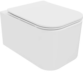 Mexen Elis WC mísa Rimless s pomalu padající deskou slim, duroplast, Bílá - 30910600