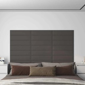 vidaXL Nástěnné panely 12 ks 60 x 15 cm textil 1,08 m² [343819] Barva: Tmavě šedá