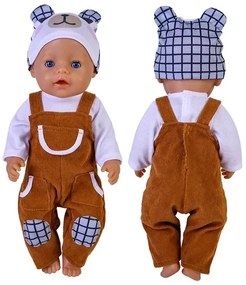 Oblečky pro panenky Baby Born a American girl (43-45) cm, mix druhů Barva: Hnědá
