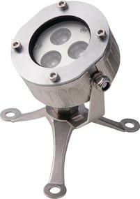 FAN LED-NEPTUNE-3P Venkovní reflektor LED NEPTUNE DC24V černá INOX 3 x 3 W RGB IP68 15,8 x 11,5 cm - FANEUROPE