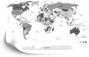 Fototapeta Mapa Světa Omyvatelný vlies 135x90