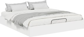 Ottoman postel Bílý 203 x 160 x 25 cm Dřevěný materiál 3409213