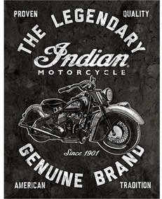 Plechová cedule Indian Motorcycles - Legendary 40 cm x 32 cm