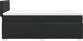 Box spring postel s matrací černá 90x200 cm umělá kůže 3286104