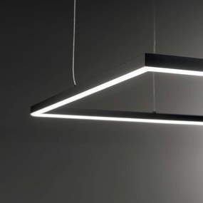 Ideal Lux LED Závěsné svítidlo Oracle Slim square, Ø 90 Barva: Černá