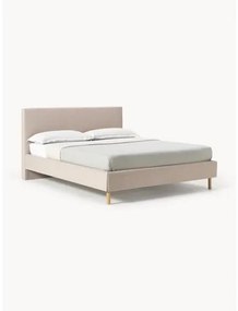 Čalouněná postel's dřevěnými nohami Giulia