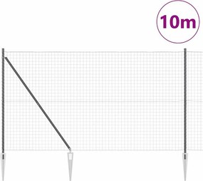 Evropský plot se hroty 10 x 1,5 m Ocel potažená PVC Šedá 3350632
