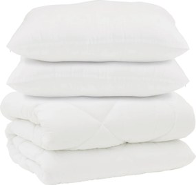 Duvet s polštáři s polštářem 3 ks Bílá Mikrovlákno a peří 3377917