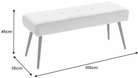 Bench Boutique 100cm olivově zelený samet/ 43321