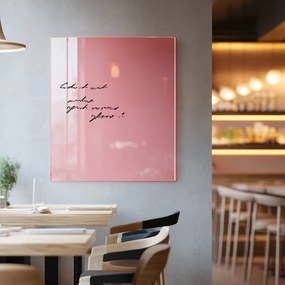 Růžová perlová skleněná magnetická tabule do restaurace Smatab® - 100 × 150 cm
