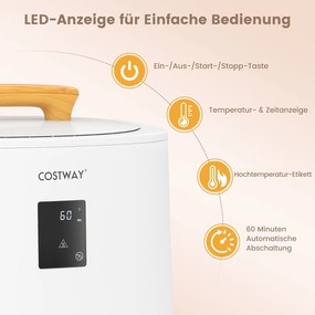 Costway Ohřívač ručníků 18 L stropní ohřívač s LED displejem