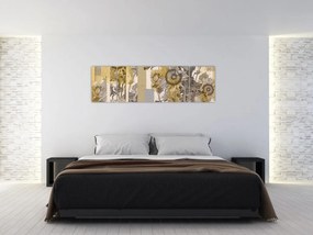 Obraz - Koláž se slunečnicemi (170x50 cm)