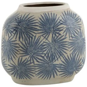 Keramická váza s modrými květy Blaw - 24*12,5*22 cm