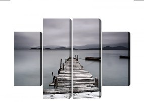 Vícedílný obraz Mlžné Jezero Nedostatek Nedostatek Přírodní plátno 120x90
