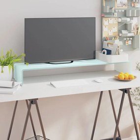 TV stolek / podstavec na monitor sklo zelený 100 x 30 x 13 cm 244147