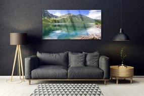 akrylový obraz Hora Jezero Krajina 120x60 cm