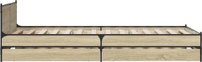 Rám postele se zásuvkami dub sonoma 75x190 cm kompozitní dřevo 3279973